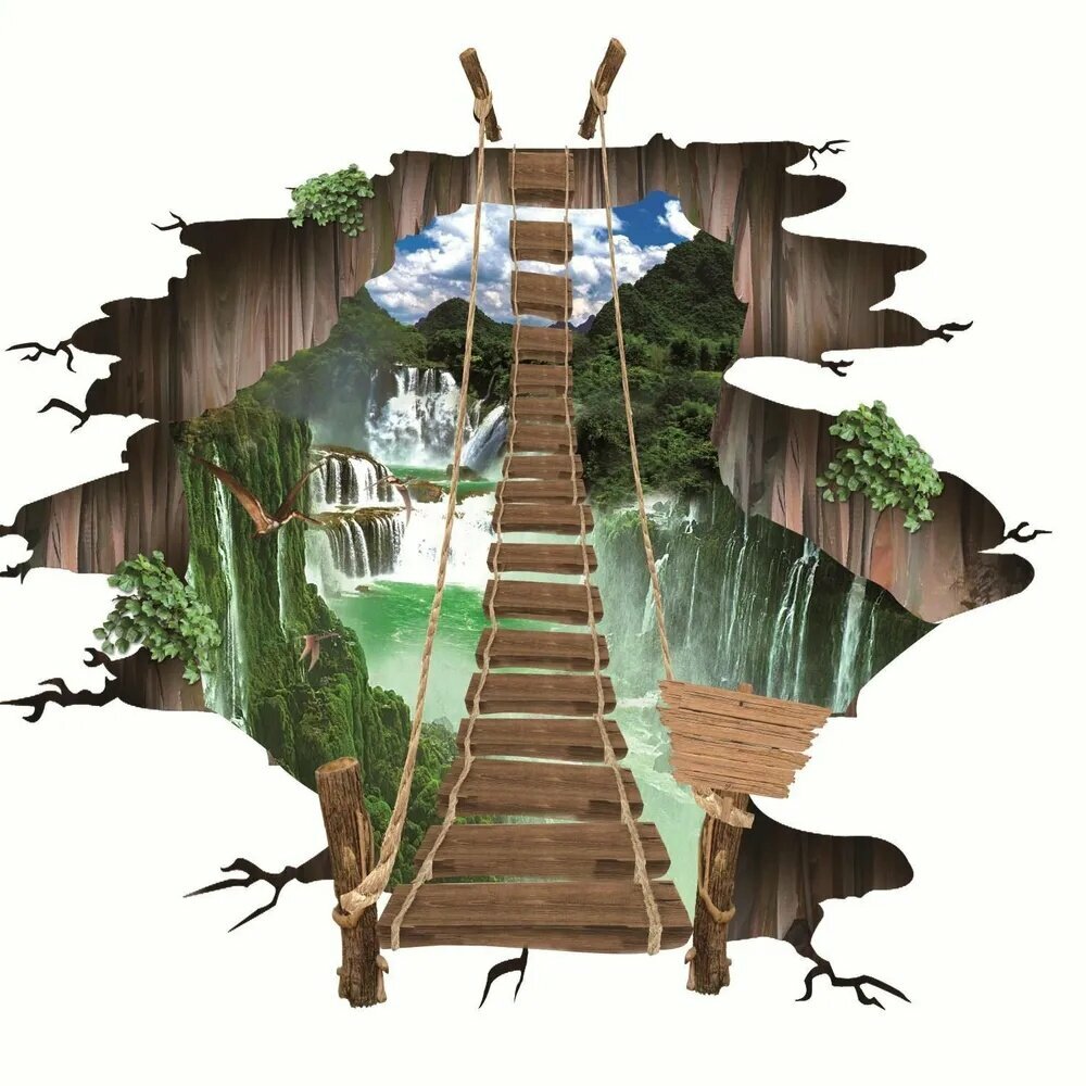 Объемный стикербук для декора помещений 3D наклейки для стен, пола, гостиной и спальни, рождественские стикеры в стиле барной печати