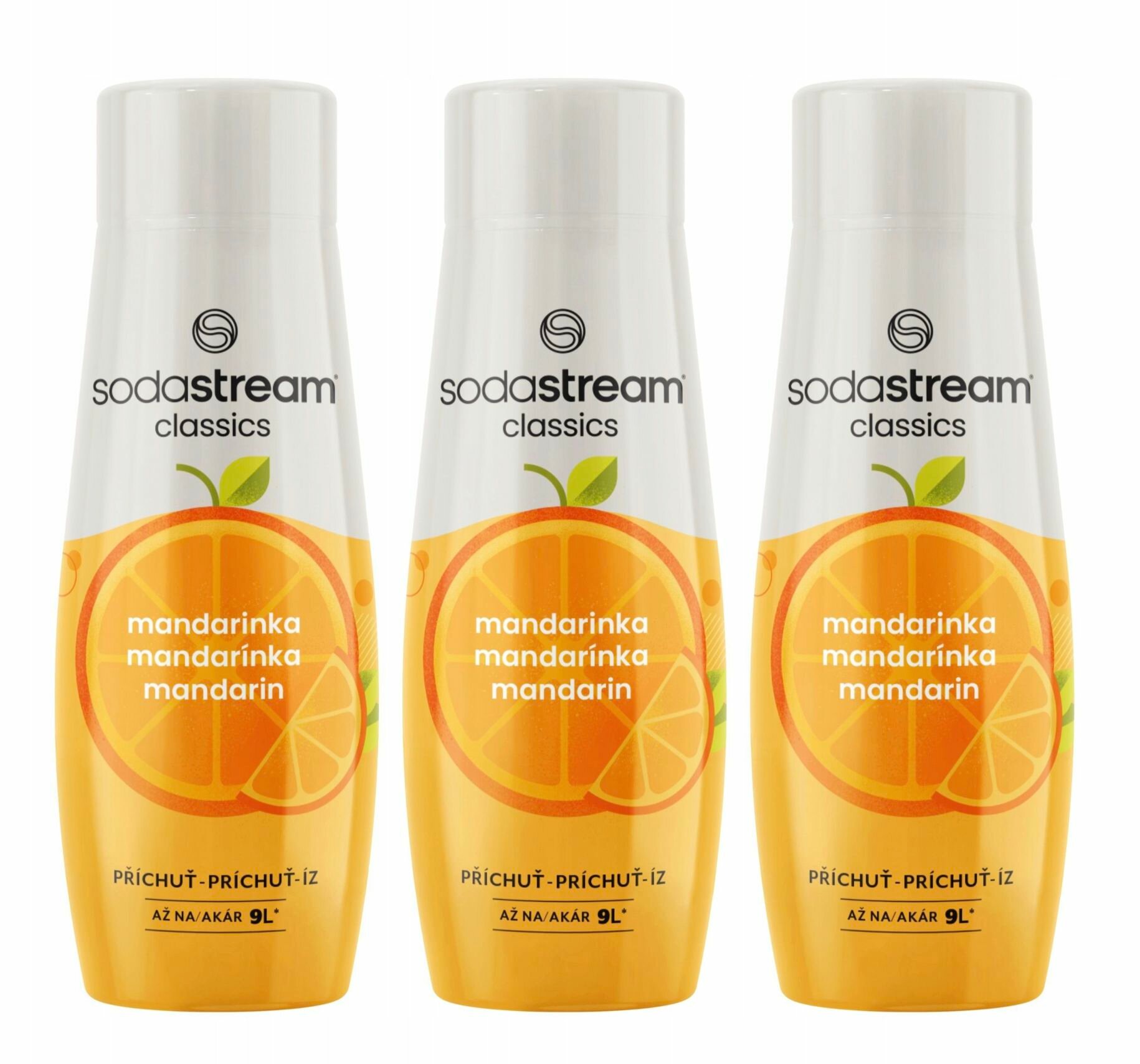 Концентрированный сироп для газирования воды SodaStream со вкусом мандарин Tangerine, набор из 3 штук