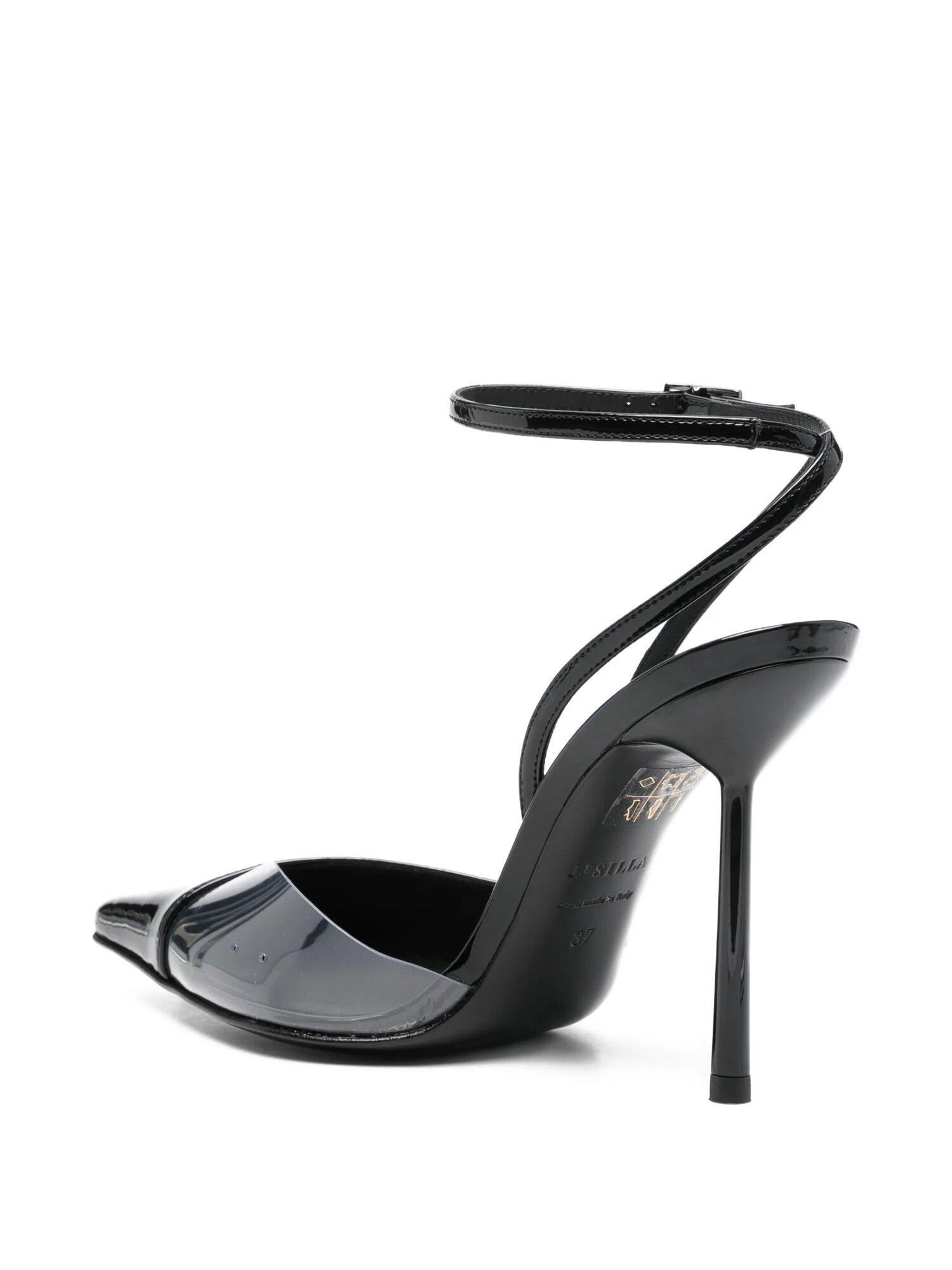 Туфли Le Silla Ankle-strap pointed-toe pumps, размер 38.5, black/black — фото 1