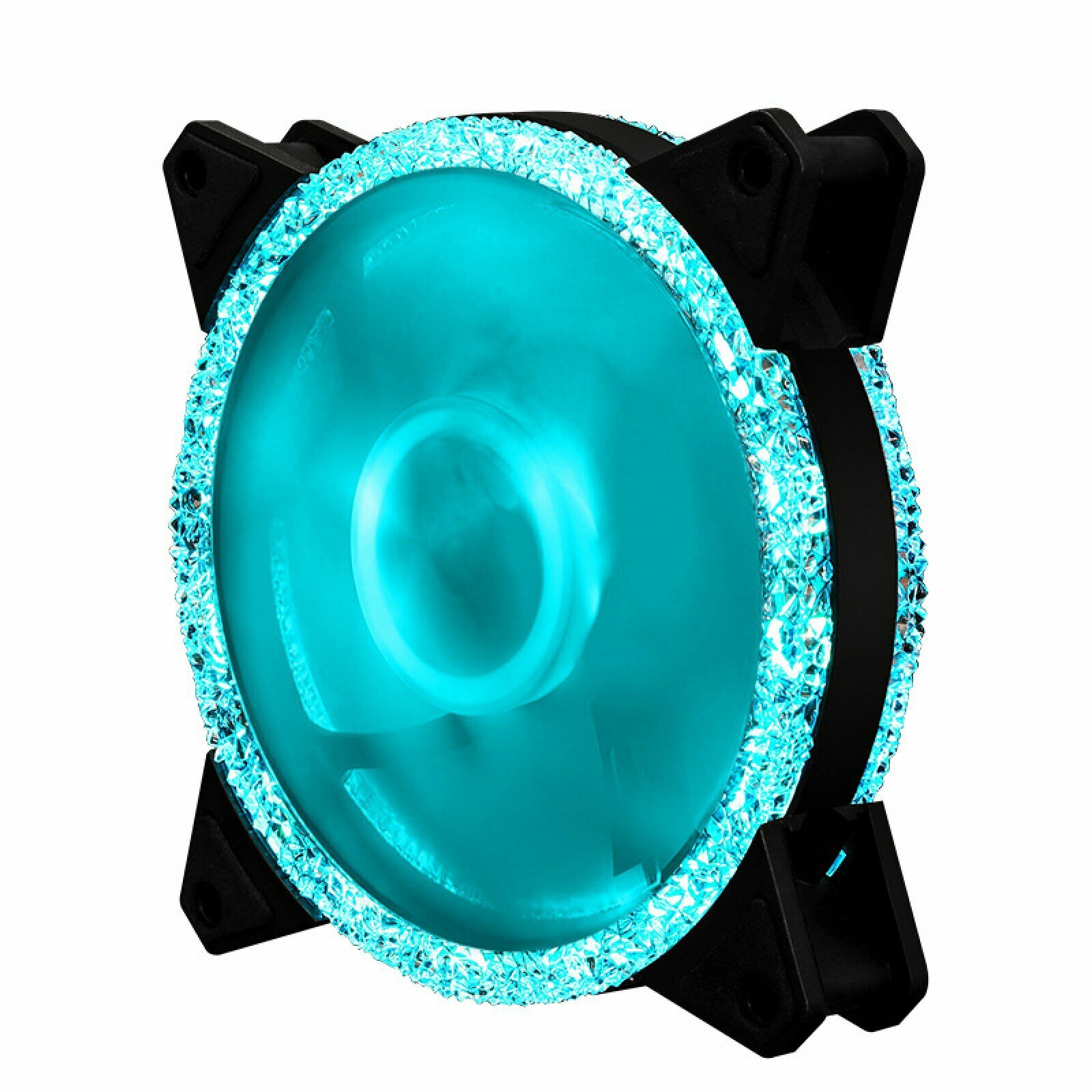 Вентилятор корпуса MyPads с ARGB подсветкой и алмазной огранкой, бирюзовый свет