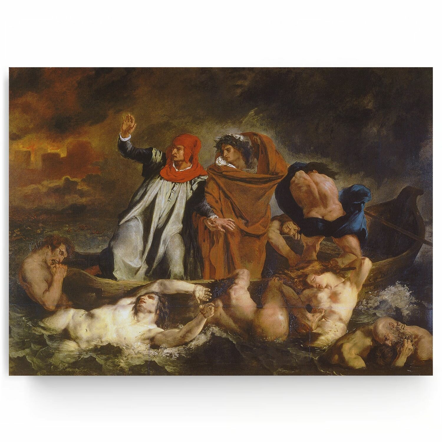 Картина / репродукция, Эжен Делакруа "Ладья Данте", 60х80 см.