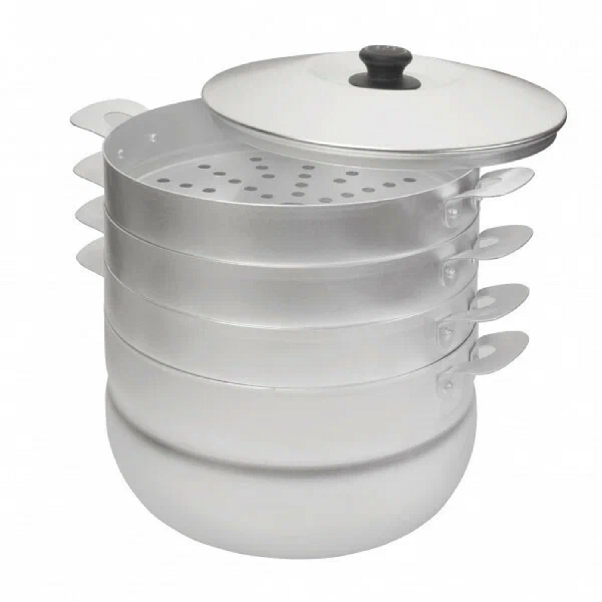 Мантоварка 3 ярусная, 6 л, алюминиевая, разъемная, серебристая
