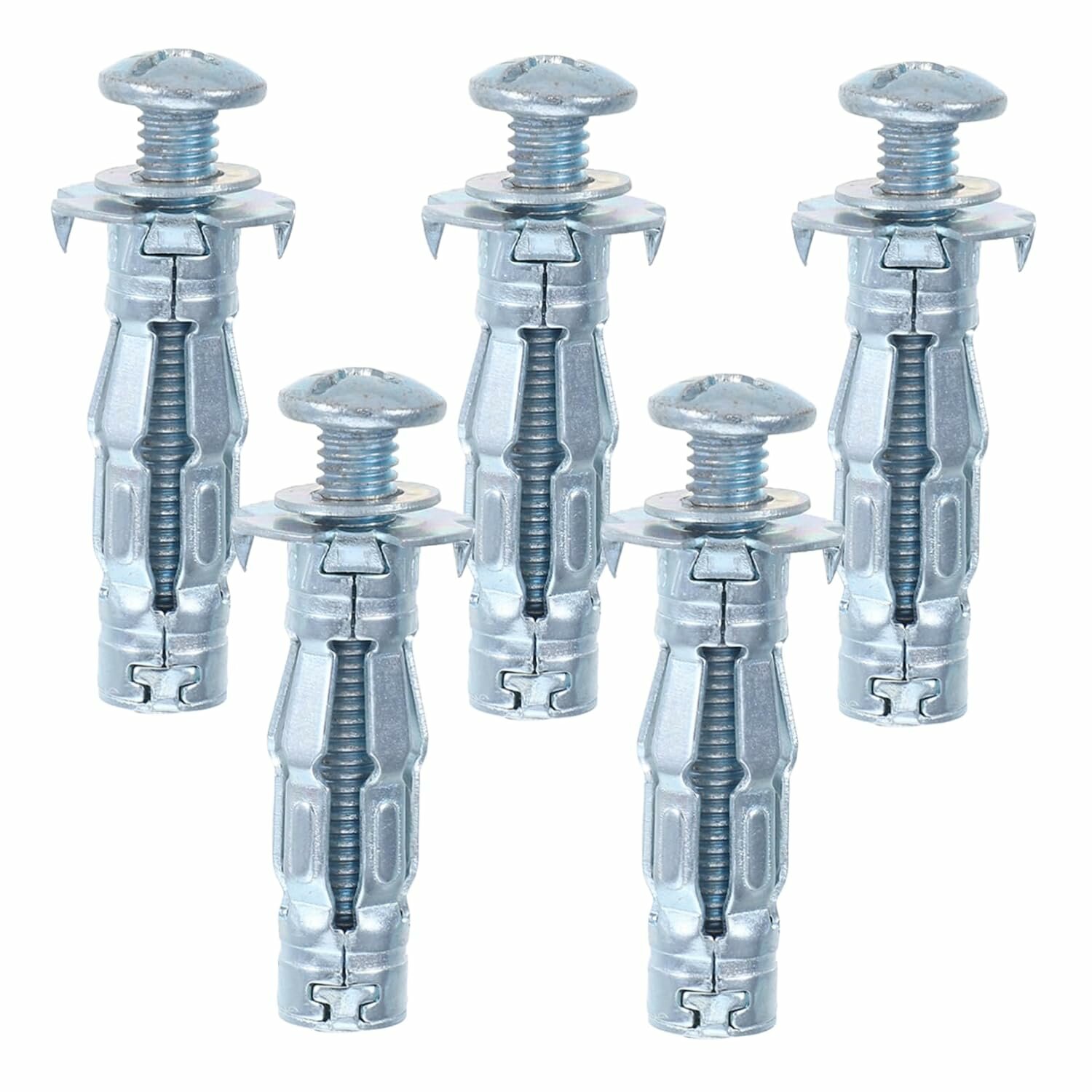 5 шт. анкеров для полых стен из углеродистой стали с расширительными винтами для быстрой установки в гипсокартон и штука