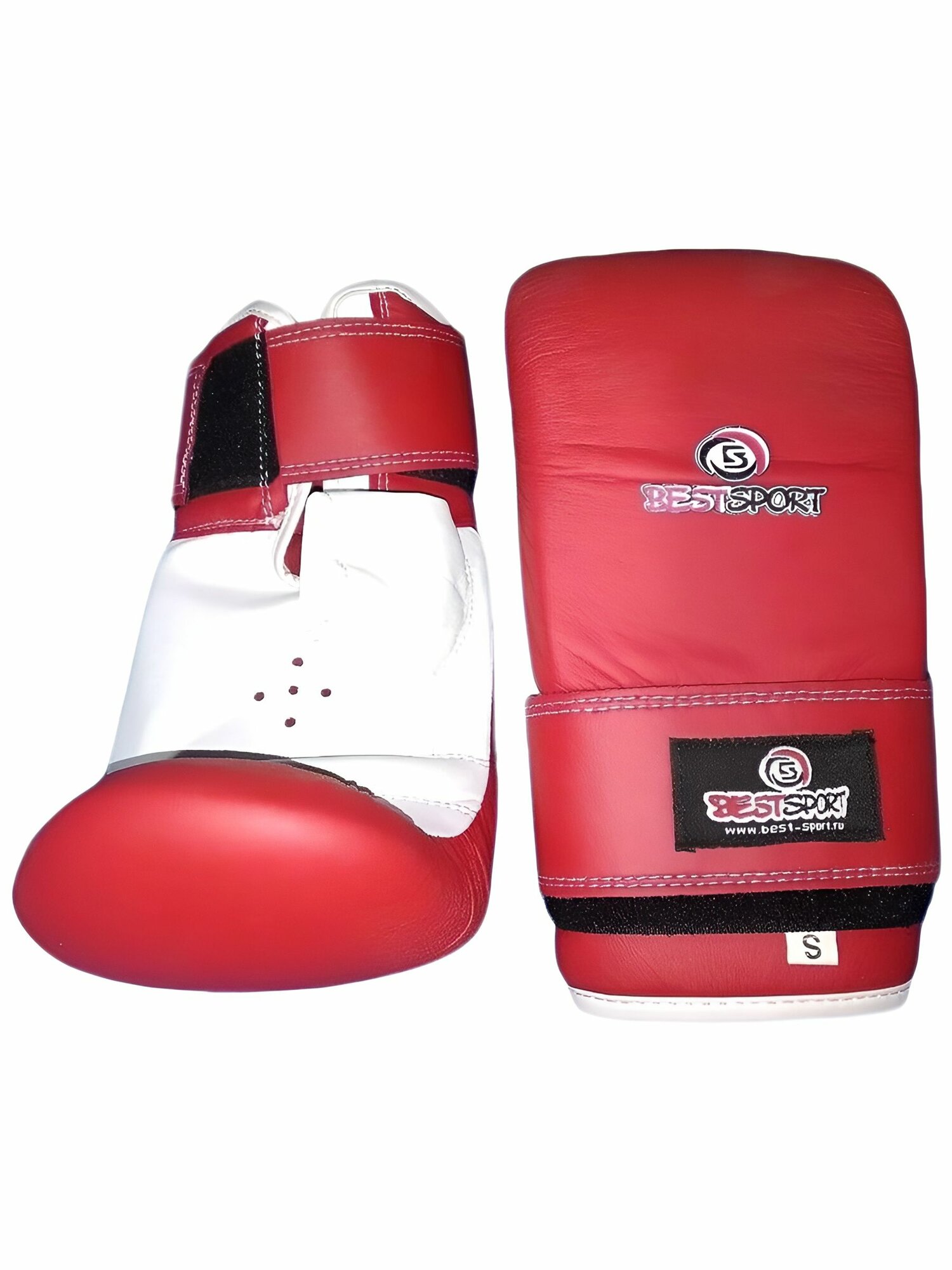 Перчатки снарядные Best Sport BS-сп2, красно-белые, р. M