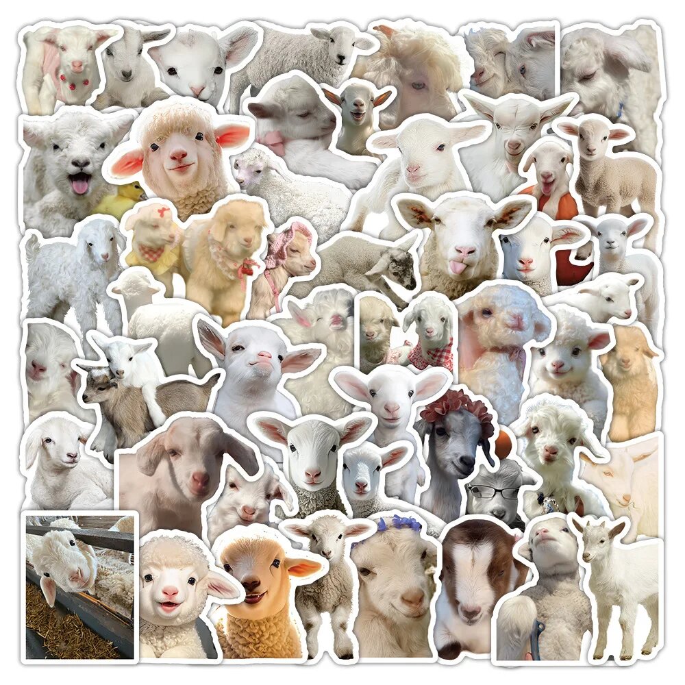 Keeppley наклейки овечки 3-6см, 50PCS