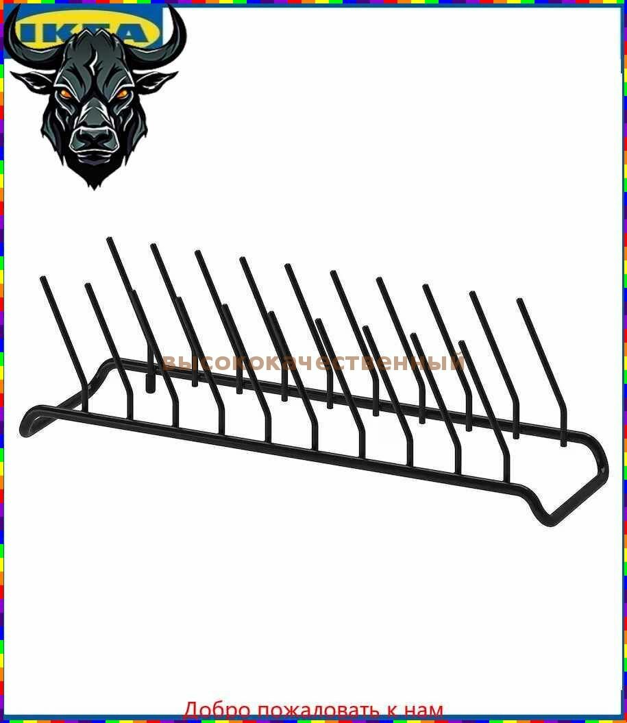 Черный держатель для тарелок RINNIG, сушилка для посуды, размер 28x9x8 см