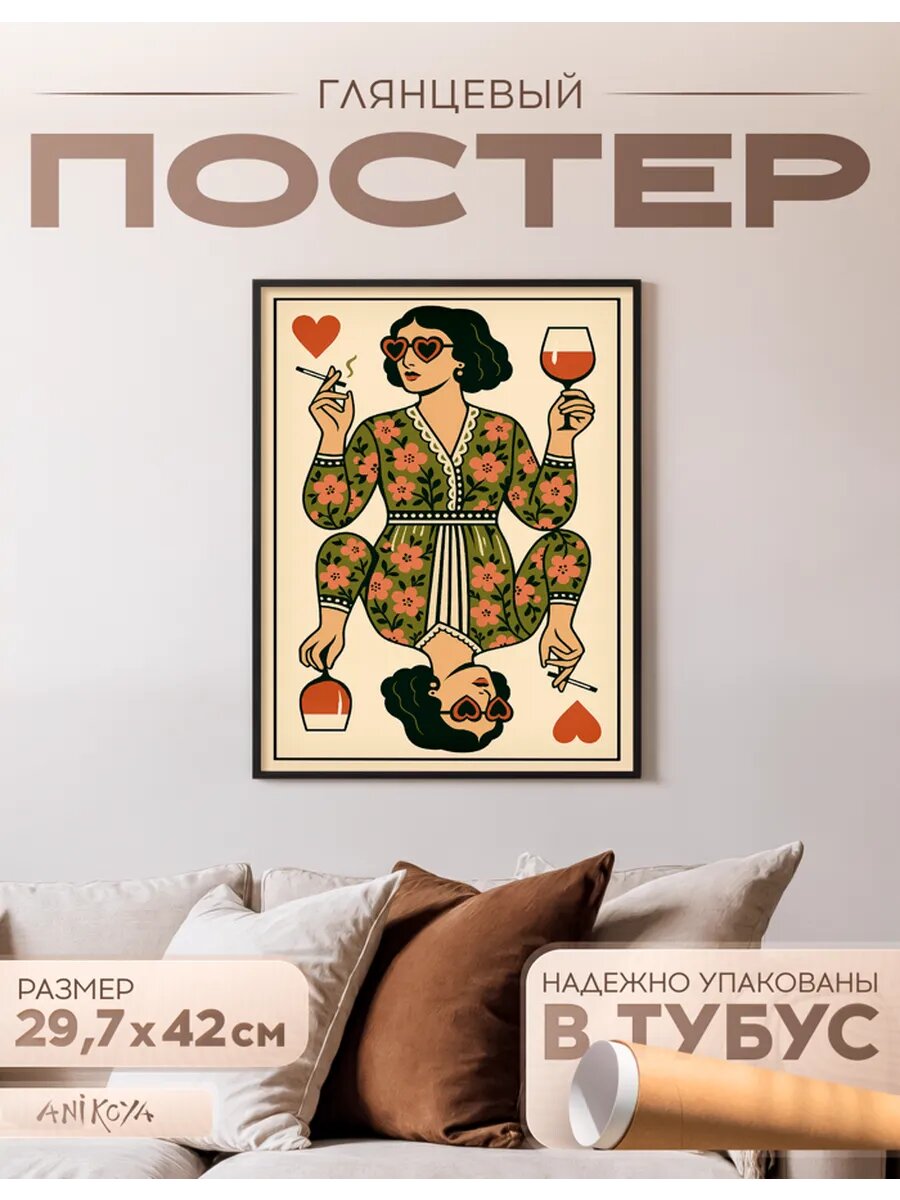 Постер на стену интерьерный эстетика карт