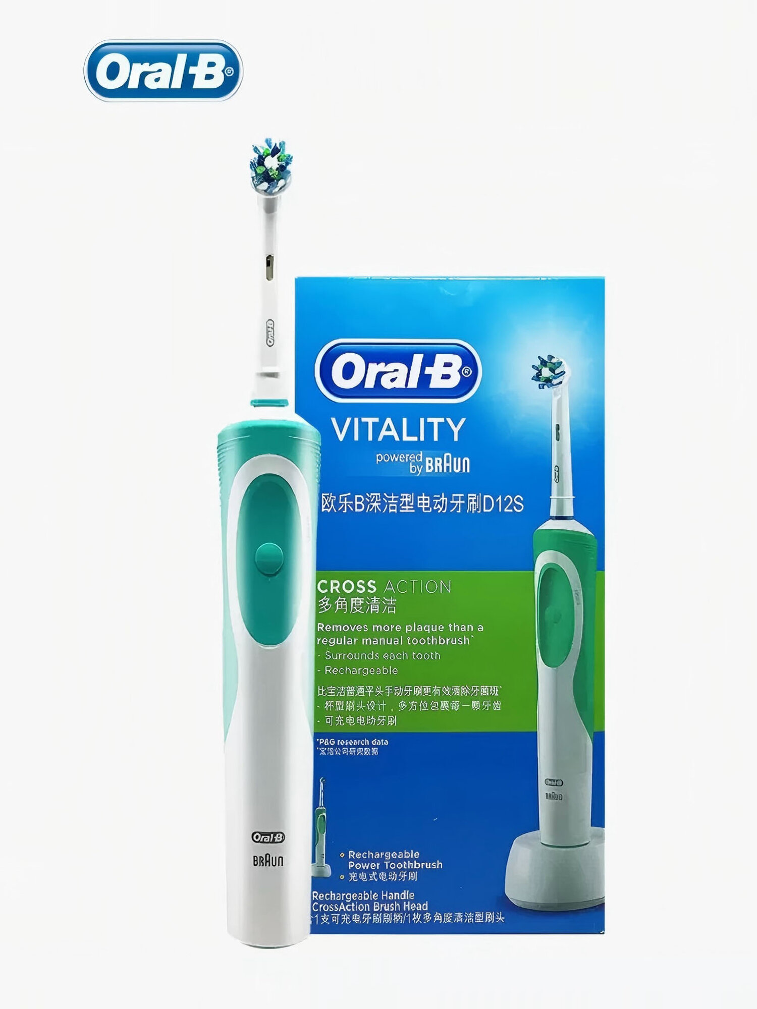Электрическая зубная щетка Oral-B Vitality Precision Clean, CN, зеленый