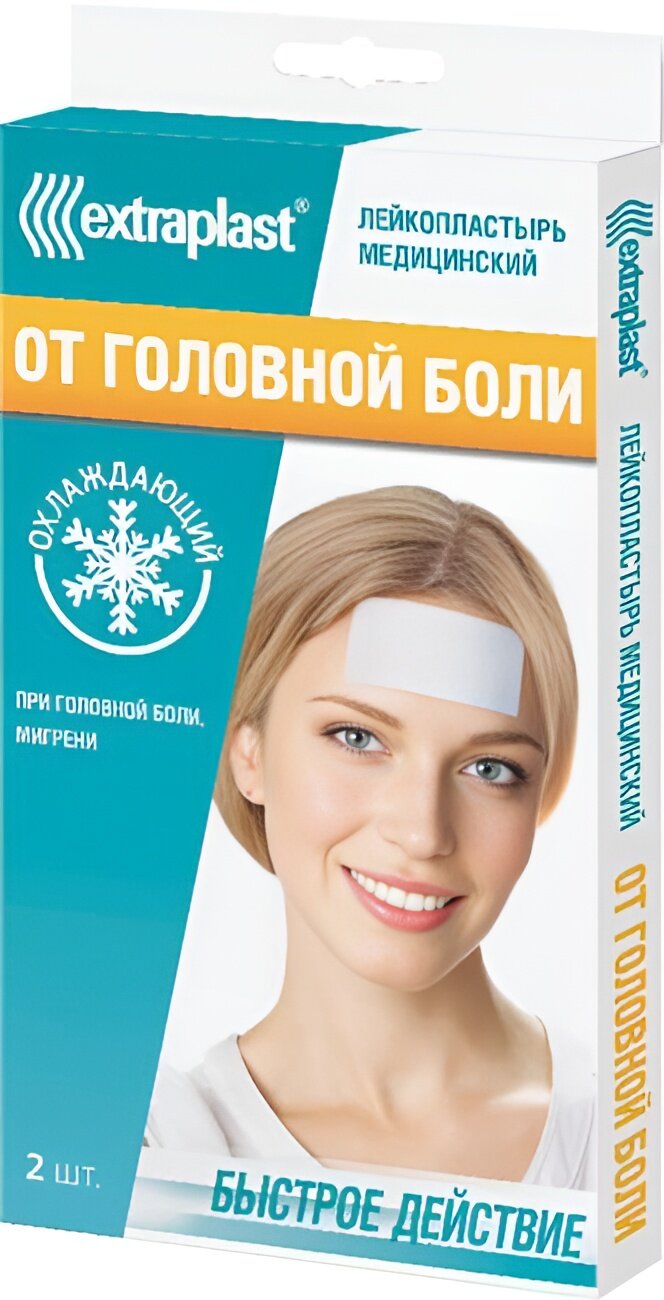 Пластырь SINSIN Extraplast "От головной боли", 5х12 см, 2 шт.
