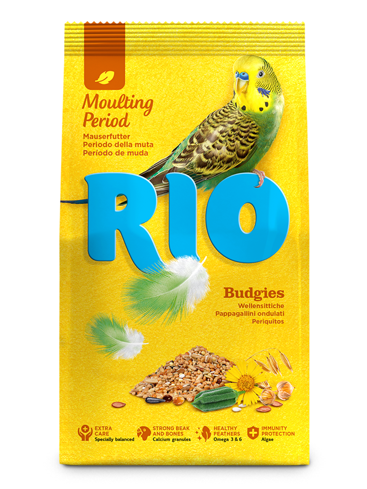 Корм для волнистых попугаев в период линьки RIO Moulting period 1кг - 1 шт