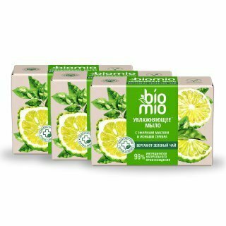 Набор 3=2 BIOMIO AROMATHERAPY мыло натуральное зеленый ЧАЙ И эфирное масло бергамота