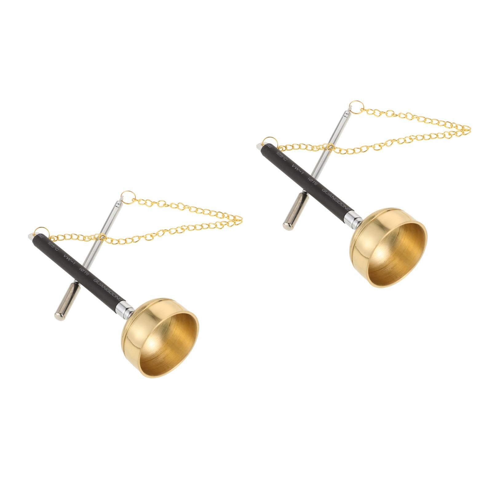 Медный ритуальный буддийский инструмент тяньцинь черного цвета для домашнего алтаря, набор из 2 штук