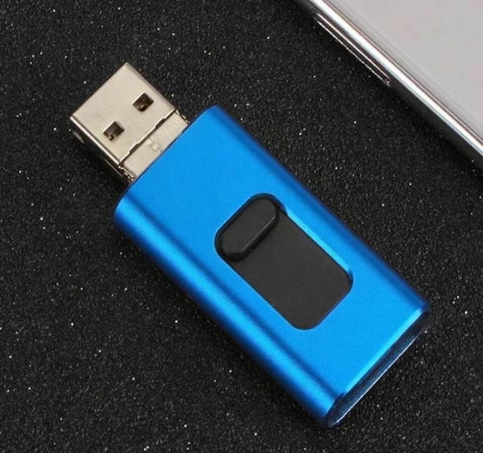 USB-флешка для мобильного телефона 4-в-1, совместимая с Apple Lightning, Huawei, Android OTG, USB-флешка для трансграничной электронной коммерции 128 ГБ