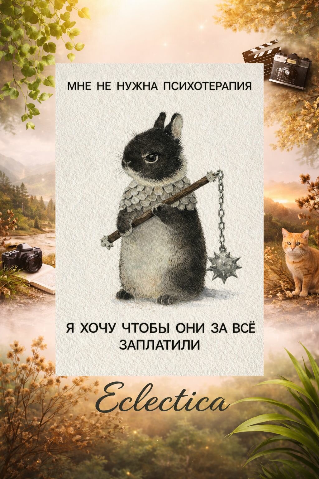 Постер "Мне не нужна психотерапия", 29.7х42см, А3, глянцевый