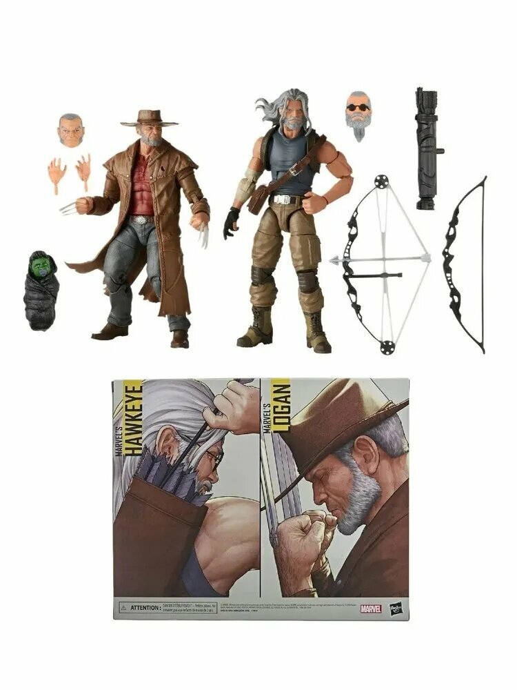 Фигурки Hasbro Marvel Legends Series Action Figures Marvel's Hawkeye&Logan-16cm; Марвел фигурки