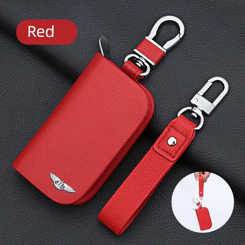 Bentley кожа высшего сорта чехол для ключей с пряжкой и кожаным ремешком красный для моделей Bentley - премиум