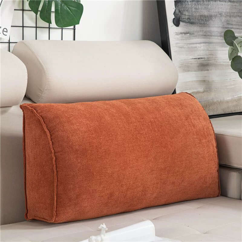 Снежный Вельвет Диванная Подушка, Коралловый Красный, 70x35x17см Съемный Чехол и Наполнитель, Упаковка 2 Штук