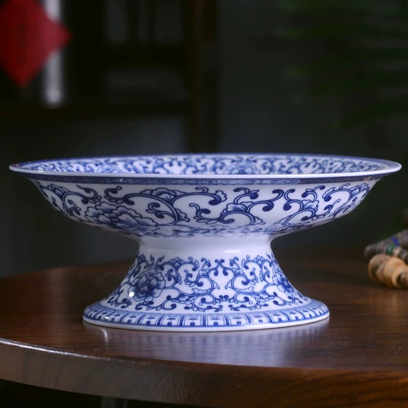 Керамическая тарелка для фруктов Ruyi Peony 7.7 дюймов (19.56 см)