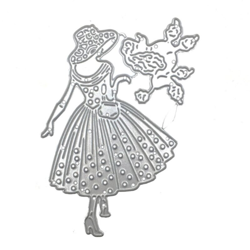Lady Metal Cutting Dies Stencil DIY Scrapbooking Album Paper Card Template Mold Embossing Decoration