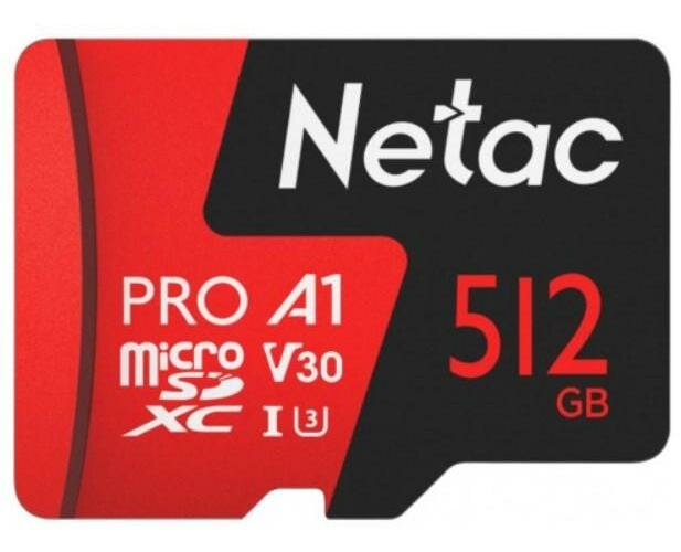 Карта памяти Micro SDXC 512GB Netac P500 Extreme Pro NT02P500PRO-512G-S