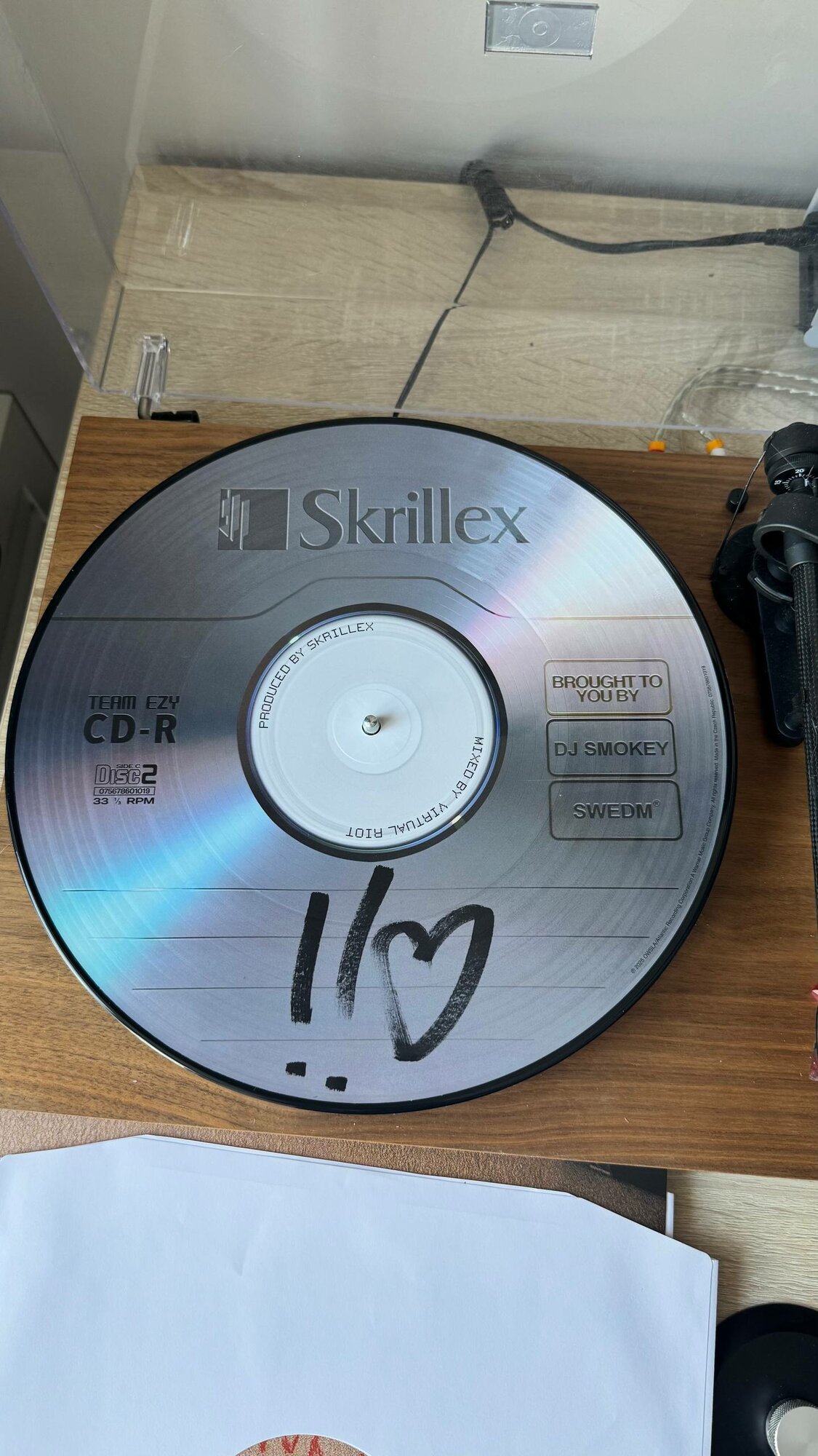 Skrillex - F U Skrillex You Think Ur Andy Warhol But Ur Not! <3 (Picture Disc USA FUS Limited) Цвет: "Как CD-R, Но на Виниле", Ультра-Редкая Виниловая Пластинка из США от Скриллекс в Шоппере с Чеком