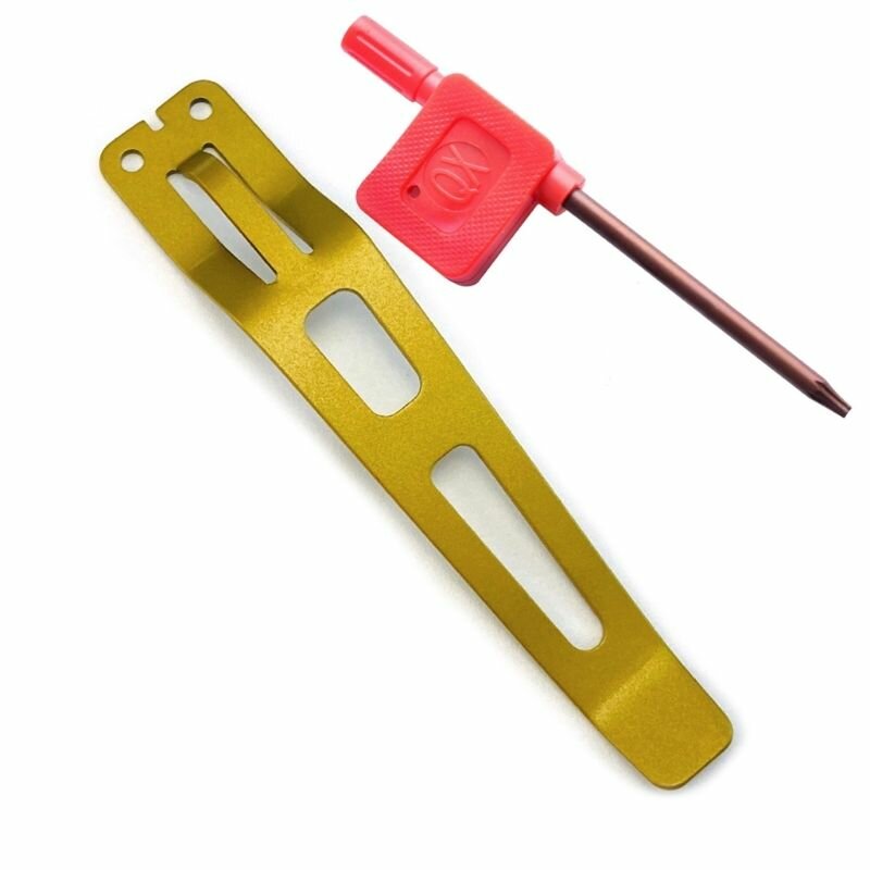 46373 (1 комплект) Зажим-крепление для фонарика - золотой