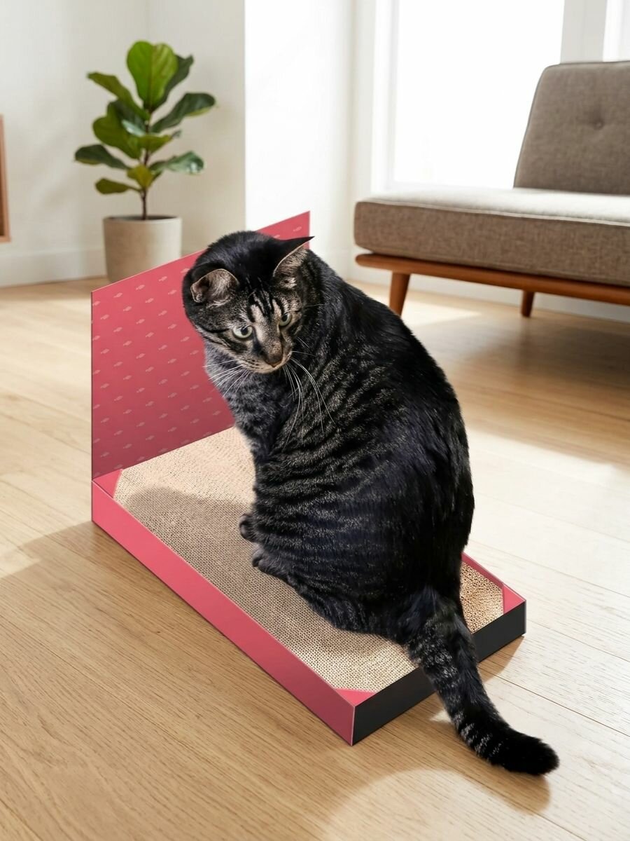 Когтеточка картонная Japan Premium Pet лежанка большая с мататаби для кошек