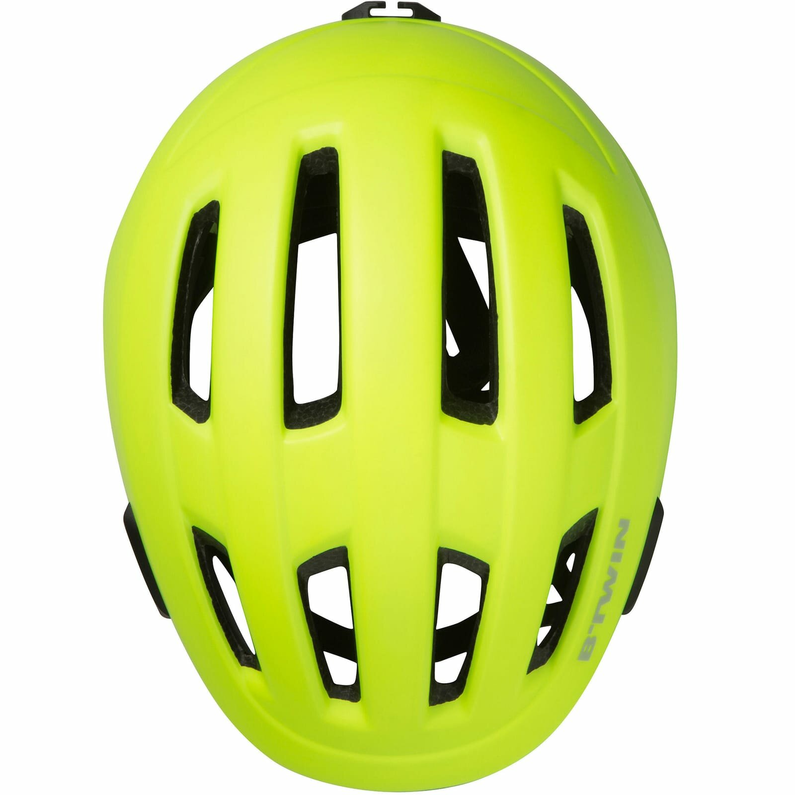 DECATHLON шлем защитный BTWIN 500, лимонно-жёлтый флуоресцентный, 53-57 см