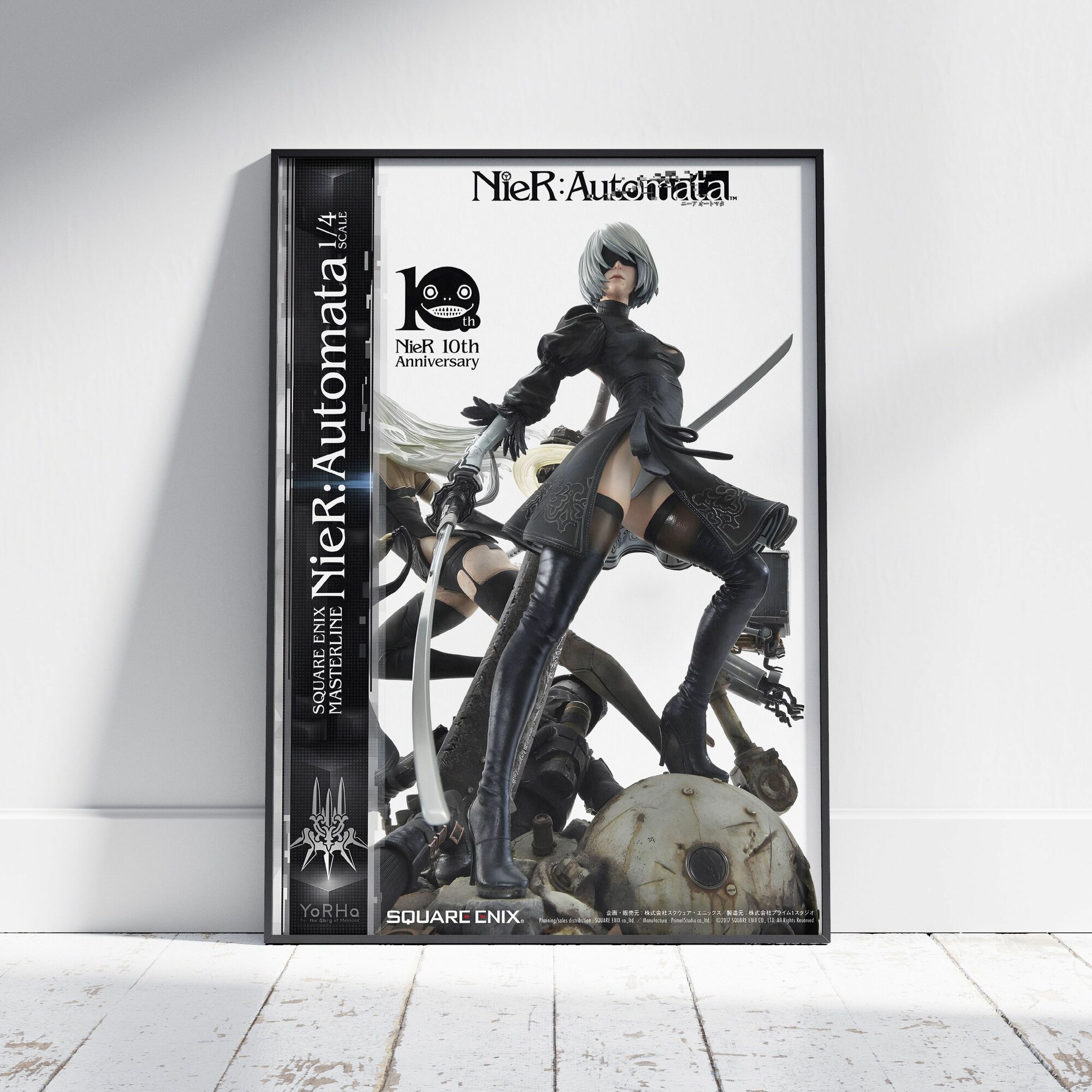 Плакат на стену для интерьера Ниер Автомата (Общее 3) - Постер по игре NieR Automata формата А4 (21x30 см)