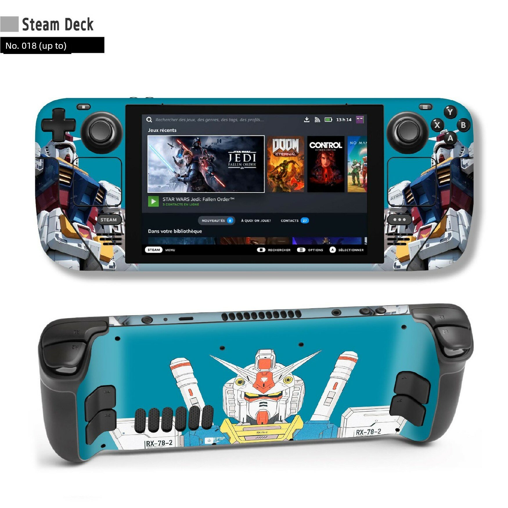 Наклейка для Steam Deck OLED 2-го поколения, портативная, игровая, премиум-клеящаяся