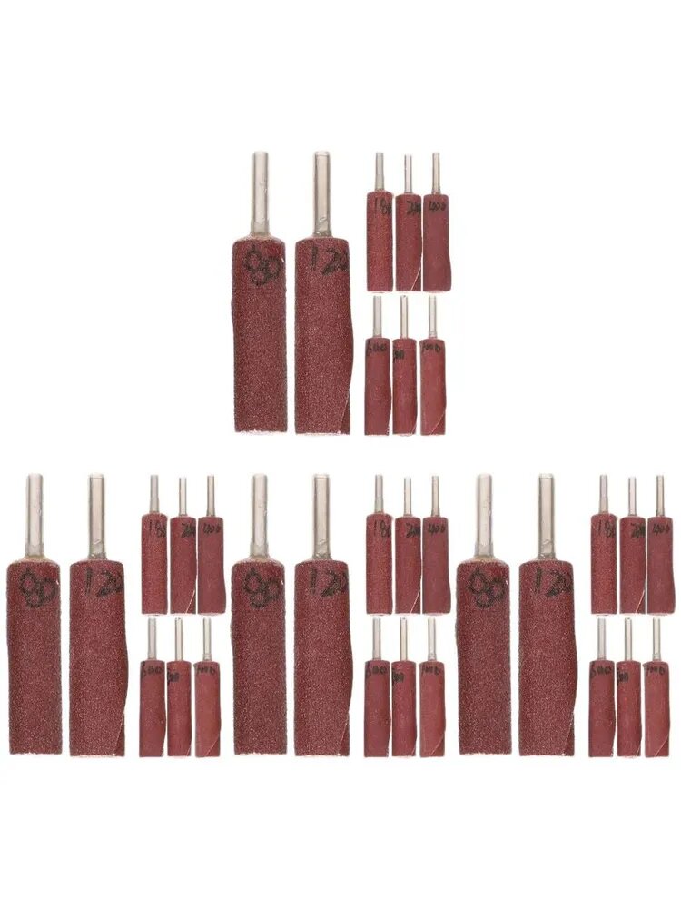 Цилиндрические полировочные шлифовальные барабаны, набор 4 наб для металла и пластмассы