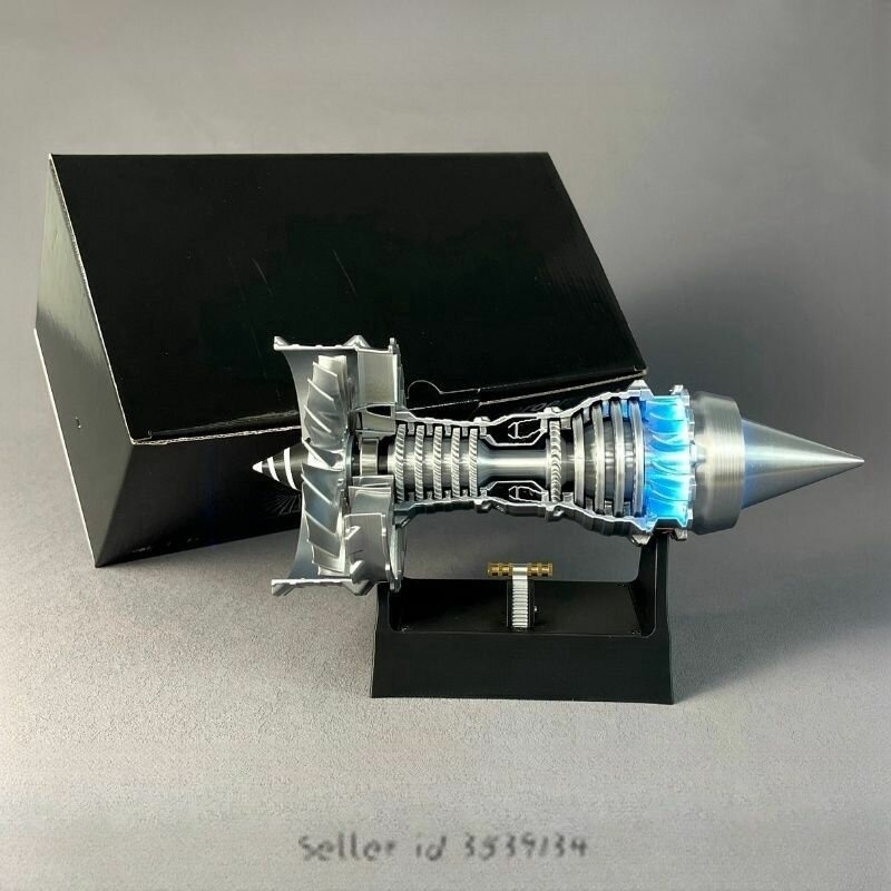 Модель авиационного двигателя, работающая, развивающие игрушки для детей , с ручными инструкциями