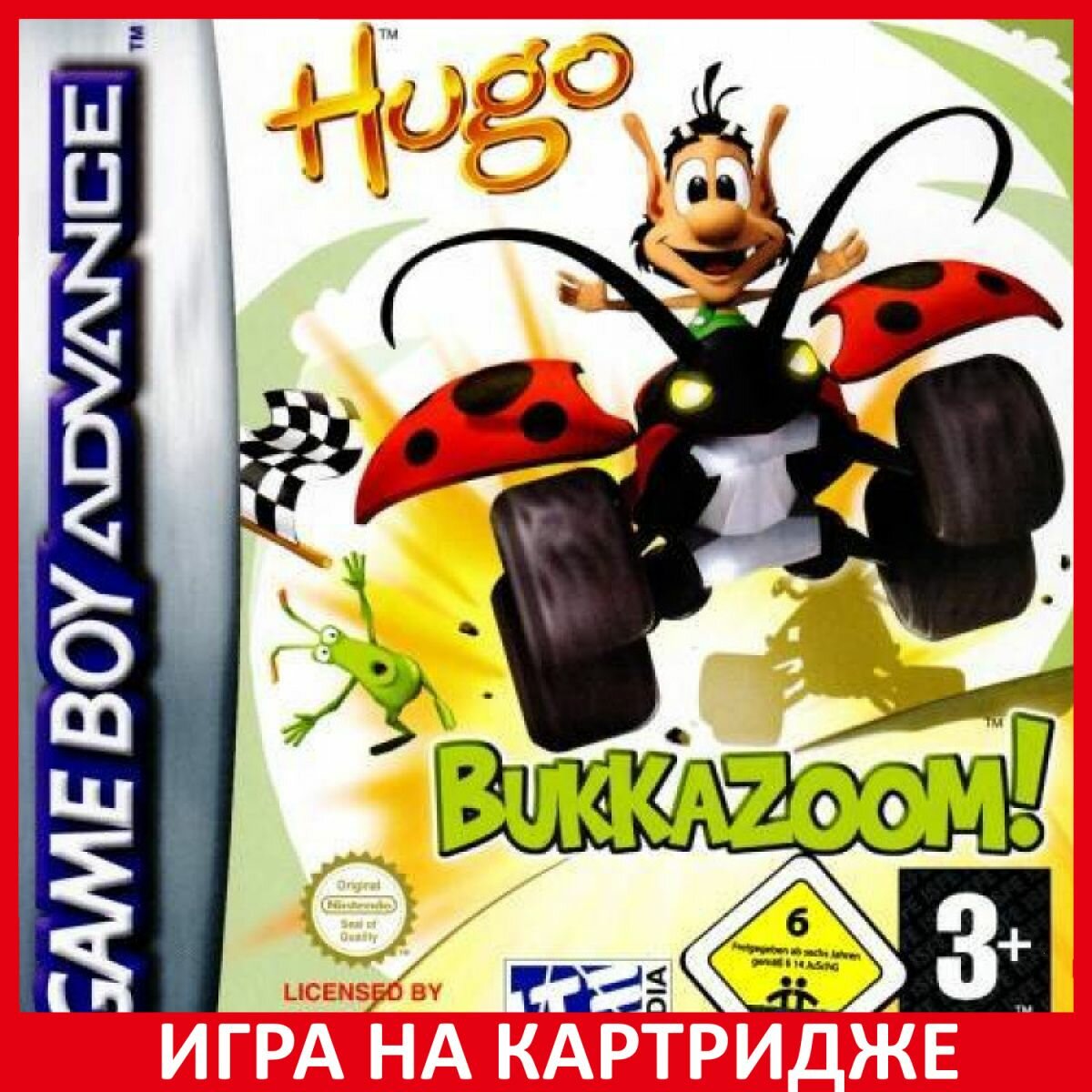 Игра Hugo Bukkazoom Русская Версия GBA Картридж на Nintendo game boy advance