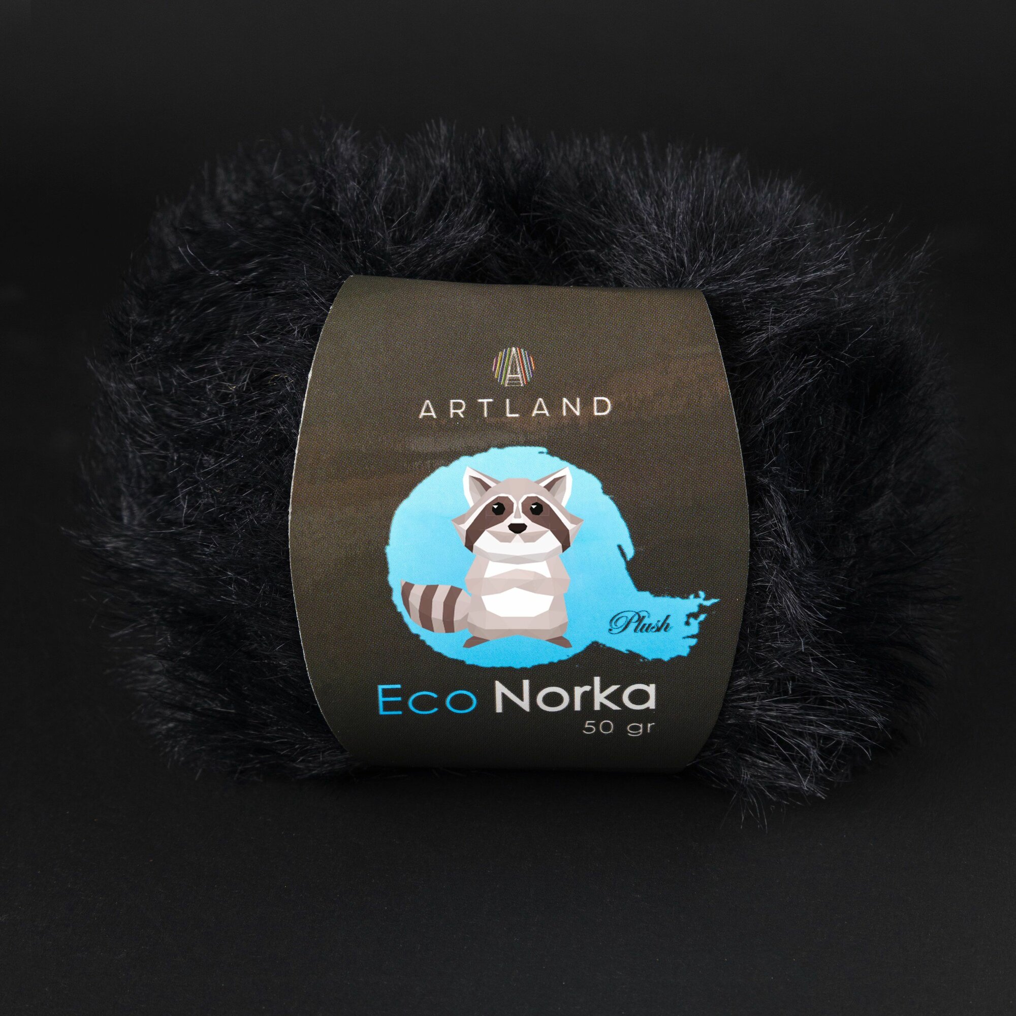 Пряжа для вязания Eco Norka Artland 2 мотка (340 м, 50 гр), цвет 34 черный