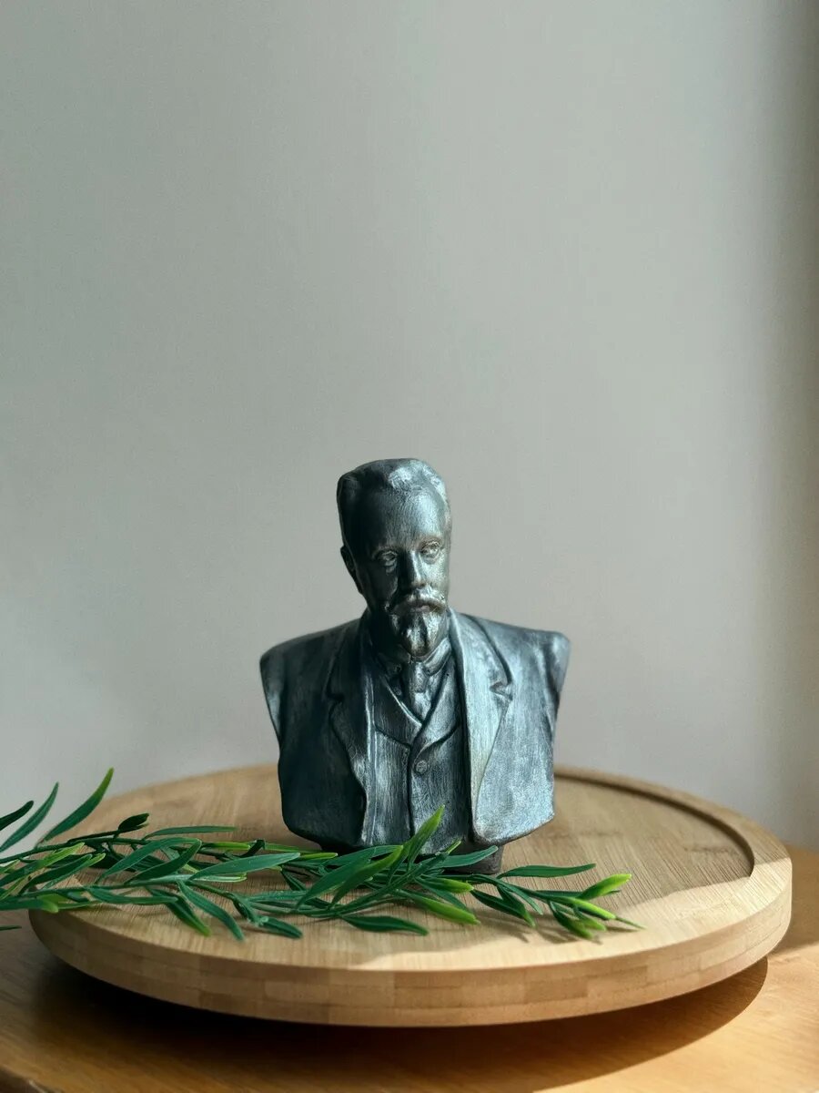 Статуэтка бюст Витте, 13 см, из гипса, ручная работа, в цвете — фото 1