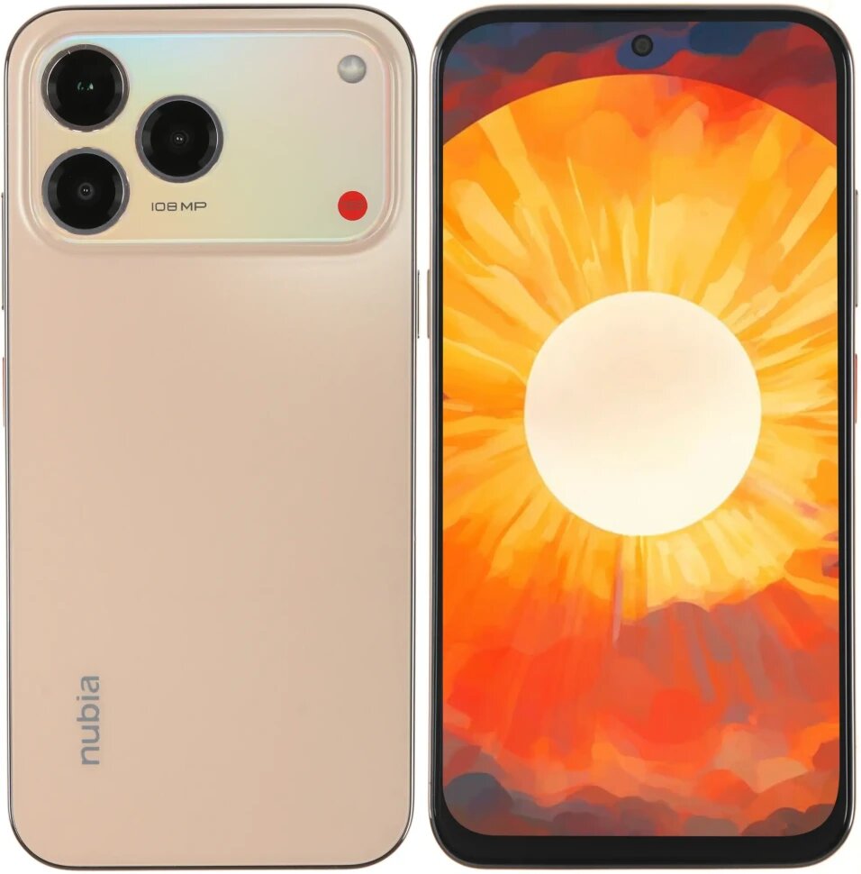 6.75" Смартфон Nubia V80 Pro 8/256 ГБ, 1940x900, IPS, 120 Гц, 5000 мА*ч, золотистый