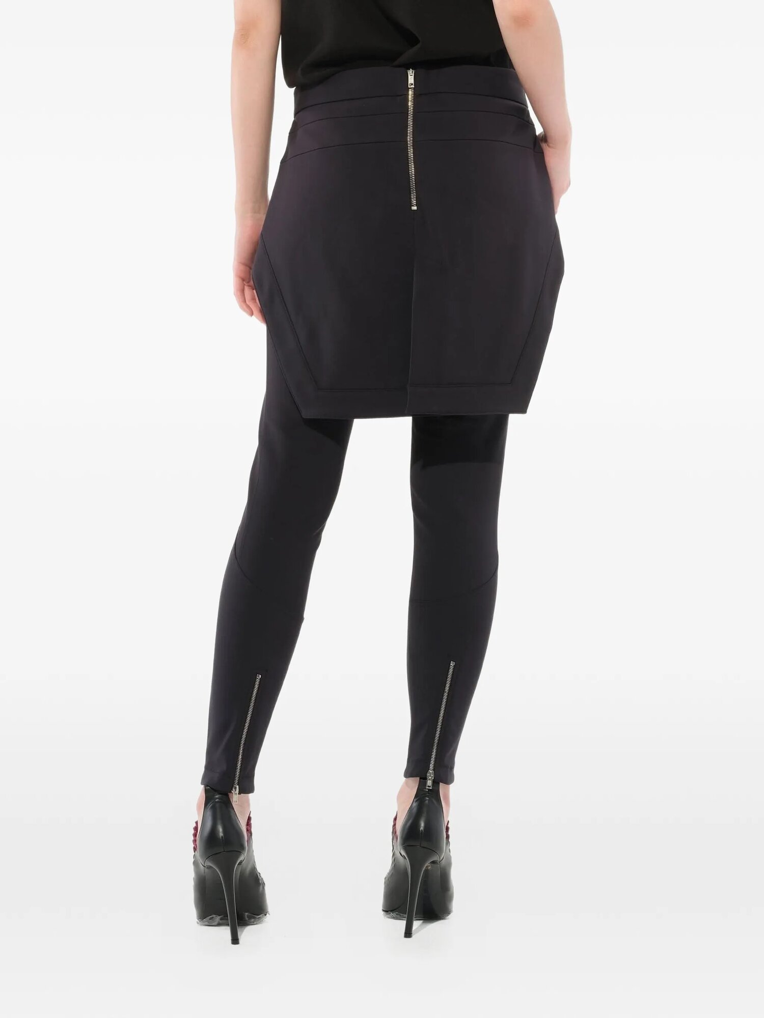 Брюки GIVENCHY Layered zip-fastening trousers, размер 40, черный — фото 1