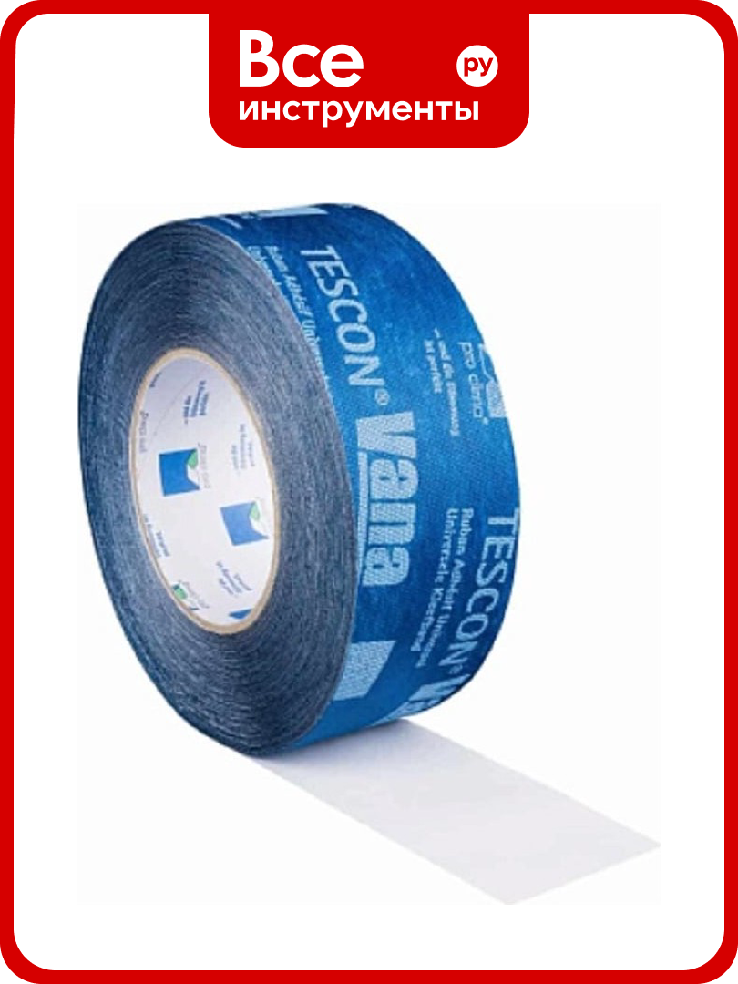 Клейкая лента Pro Сlima TESCON VANA 6 см x 30 м 1AR02070 водостойкая пароизоляционная лента из полипропилена