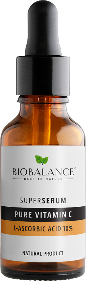 BIOBALANCE Сыворотка для лица с витамином С 10% Super Serum Pure Vitamin C L-ascorbic Acid 10% 200ml