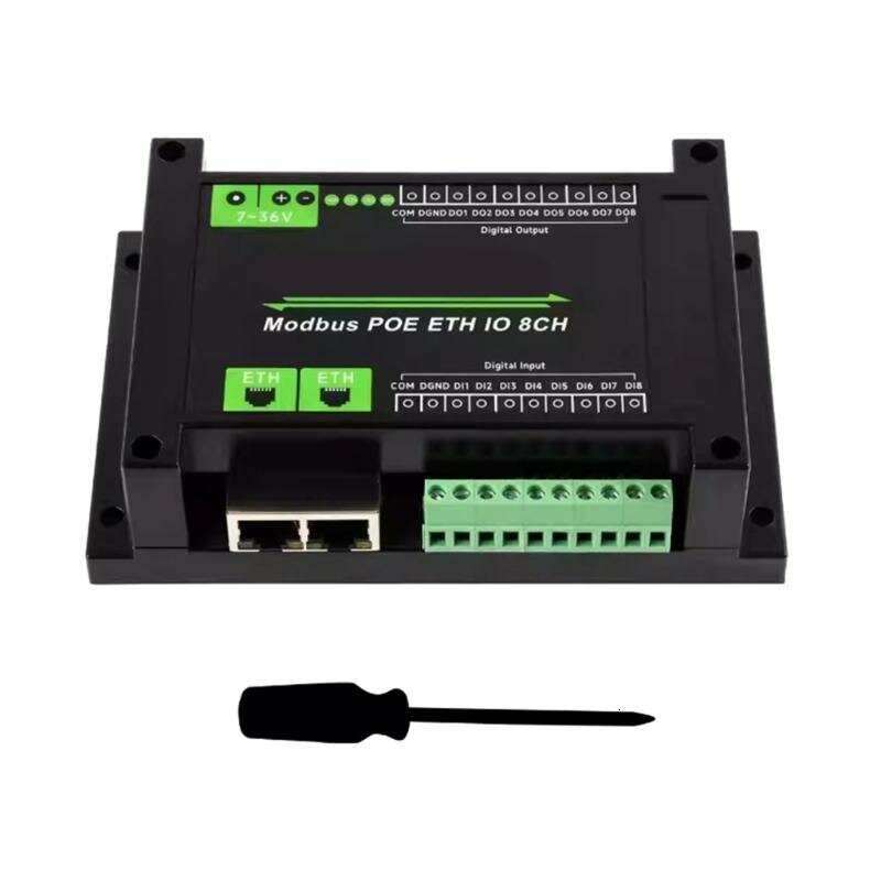 Контроллер ввода-вывода с двумя Ethernet, 8 каналами, широким диапазоном напряжений и реле