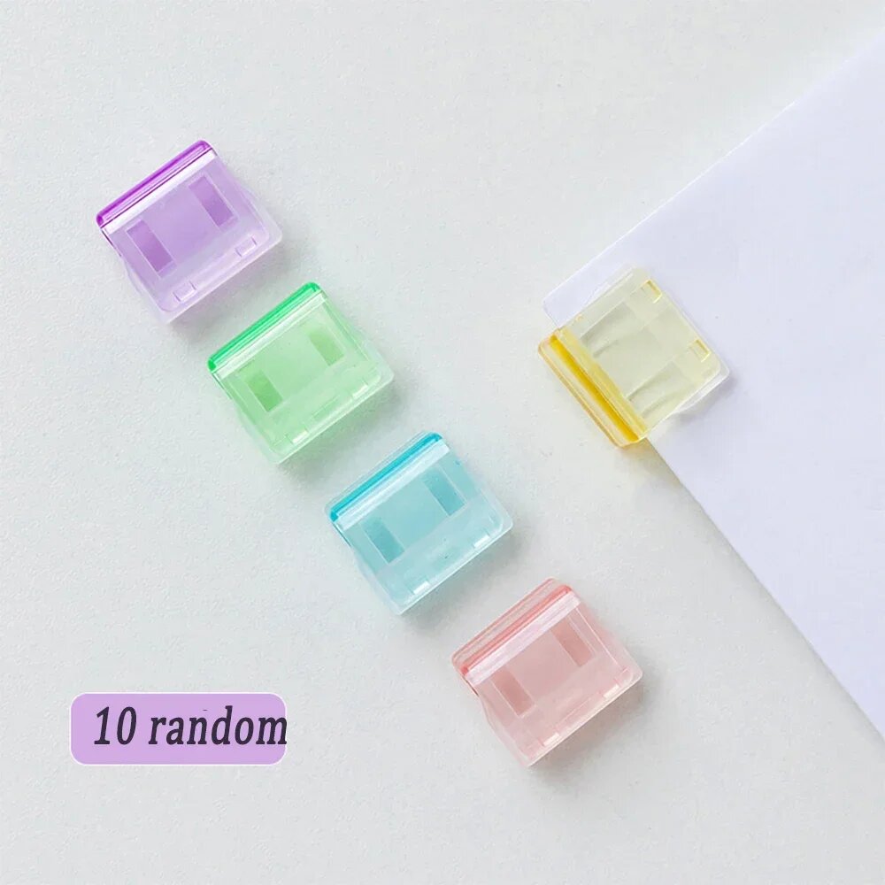 Мини-скрепки пластиковые разноцветные 10pcs random