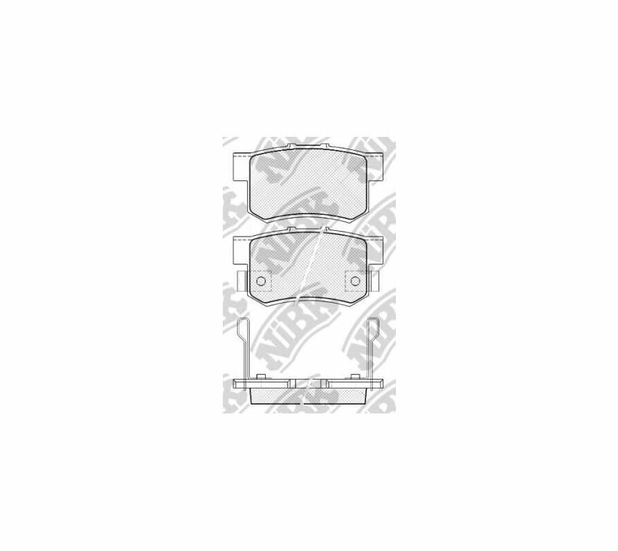 Тормозные колодки задние NIBK PN8397 для а/м HONDA ACCORD 90-, CIVIC 97-, CR-V II, FR-V
