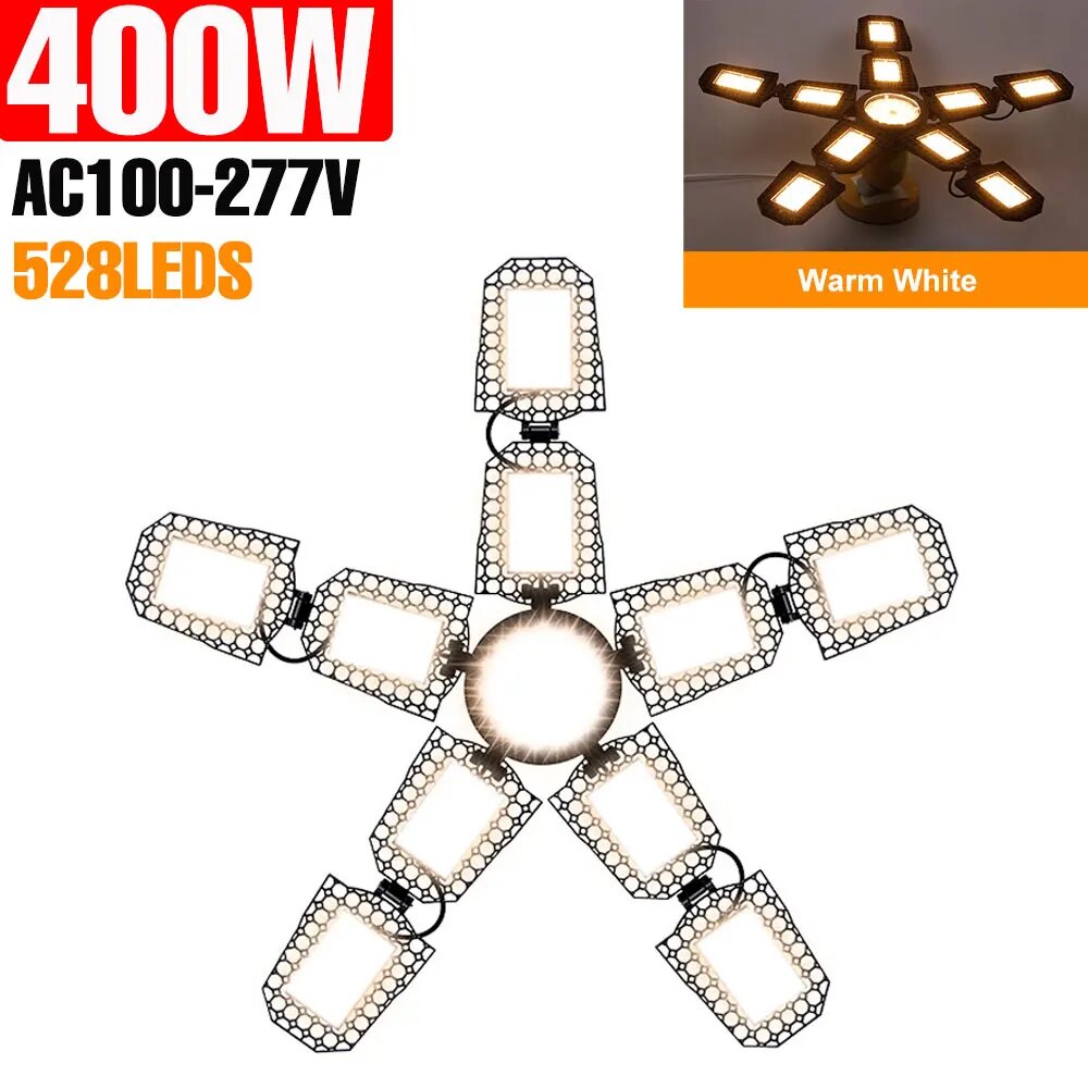 Светодиодный гаражный светильник 400W Warm White
