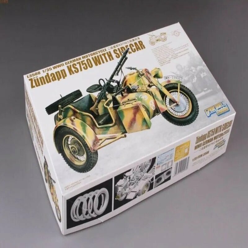 Great WaLL Hobby L3508 1/35 wwii zundapp kS750 с коляской самолеты