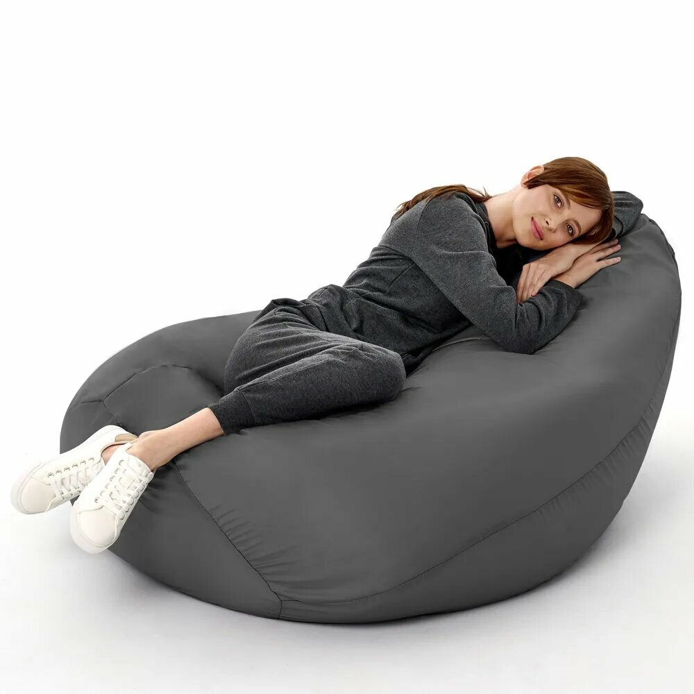 F78 Кресло мешок Груша, большое, Оксфорд, 5XL Темно-серый