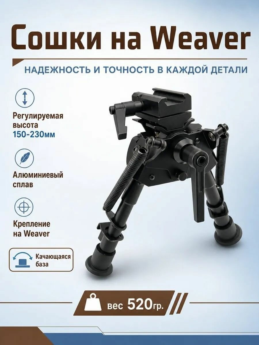 Сошки быстросъемные Weaver для оружия BP-20