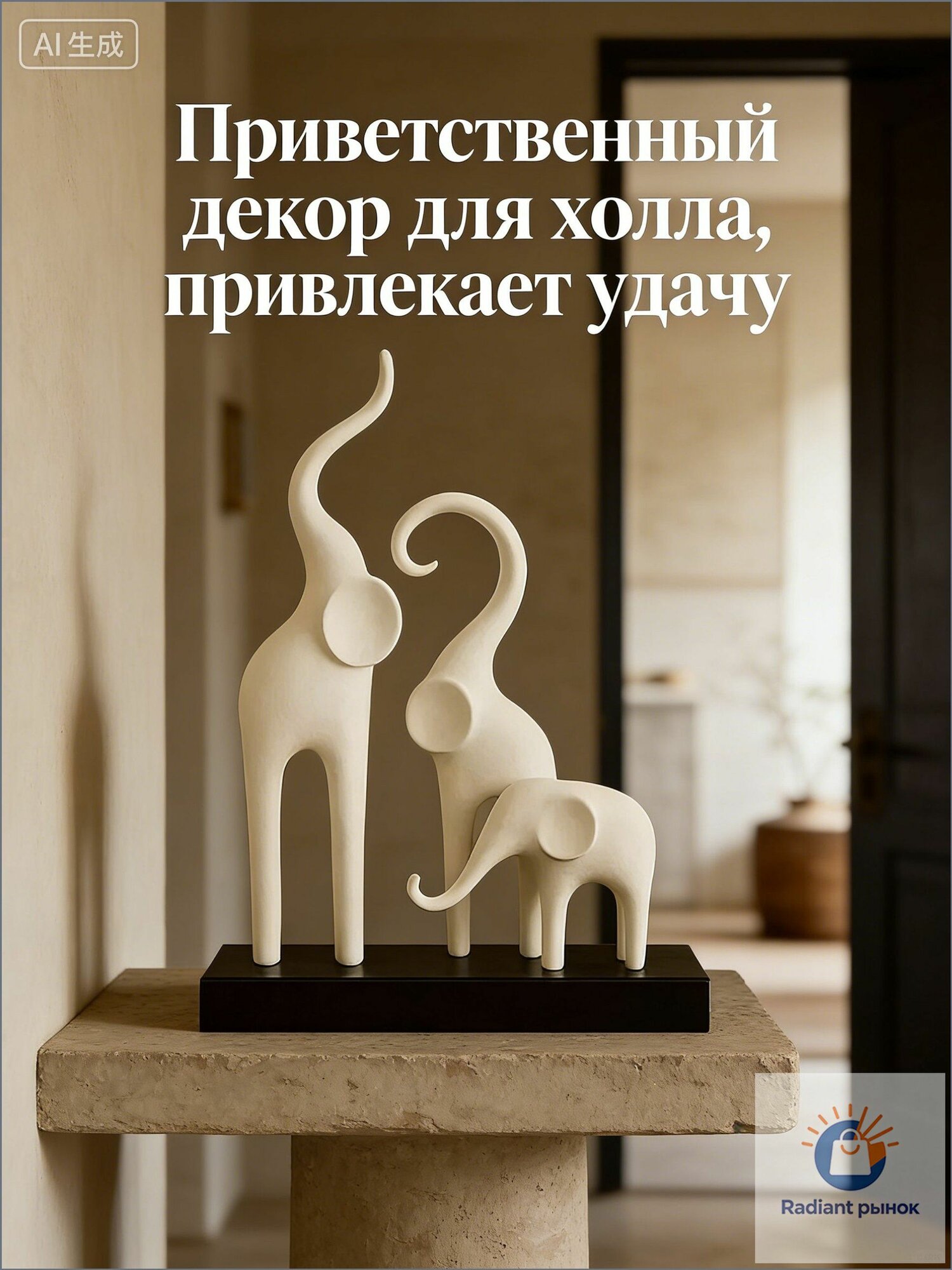 Сувенирная белое, высота 16.04 см, длина 16 см