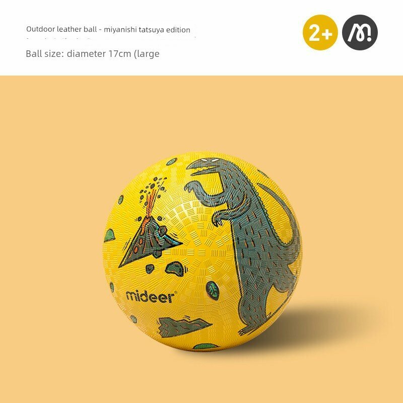 Мягкий большой мяч для малышей 2+ | Динозавры, эластичный, для индивидуальной игры