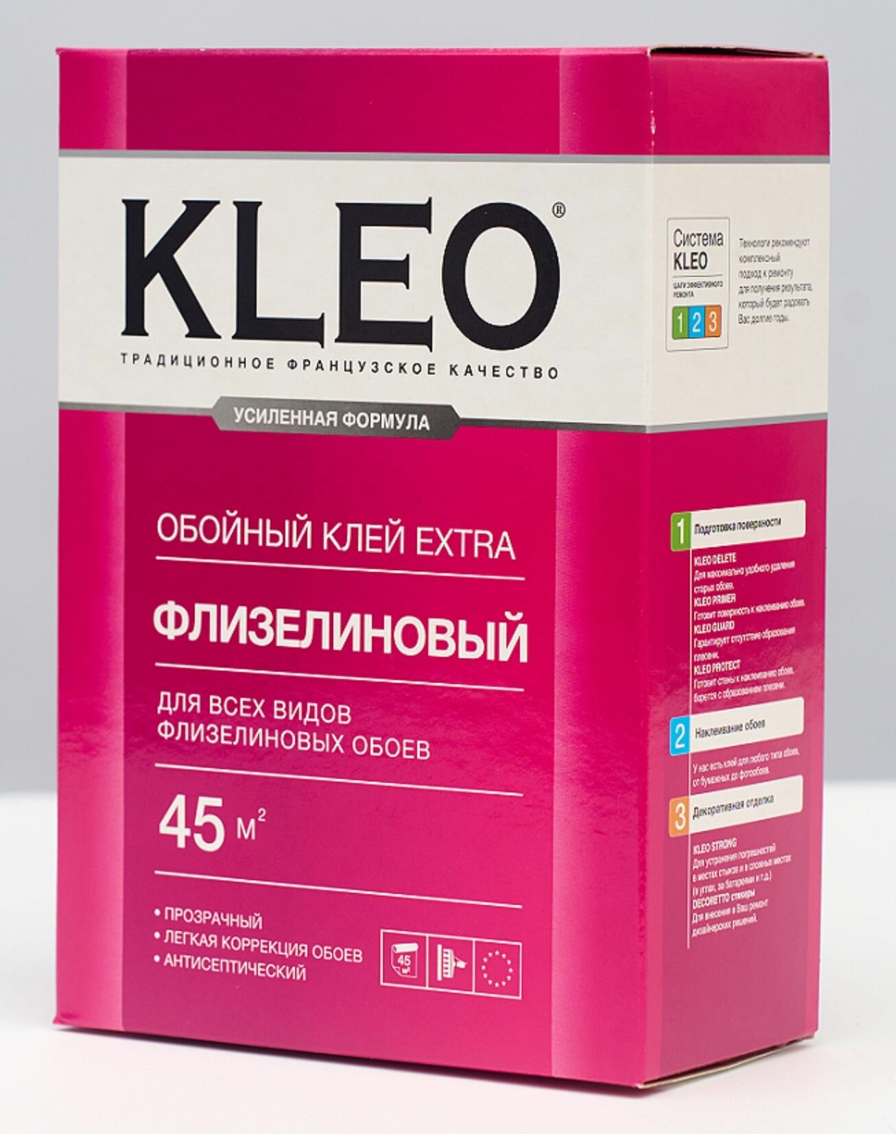 KLEO EXTRA 45, Клей для флизелиновых обоев 320г обойный клей для поклейки обоев