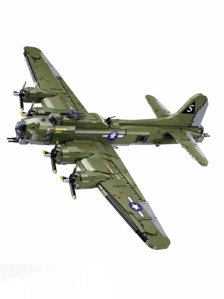 Конструктор SLUBAN "Армия". Флайт-фортификационный бомбардировщик. M38-B1367. B-17GS.1270шт.